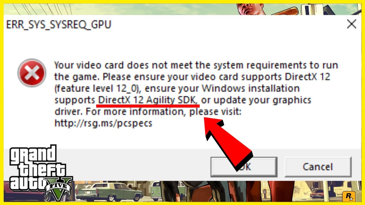 Your Video Card Does Not Meet the System Requirements to Run the Game ...