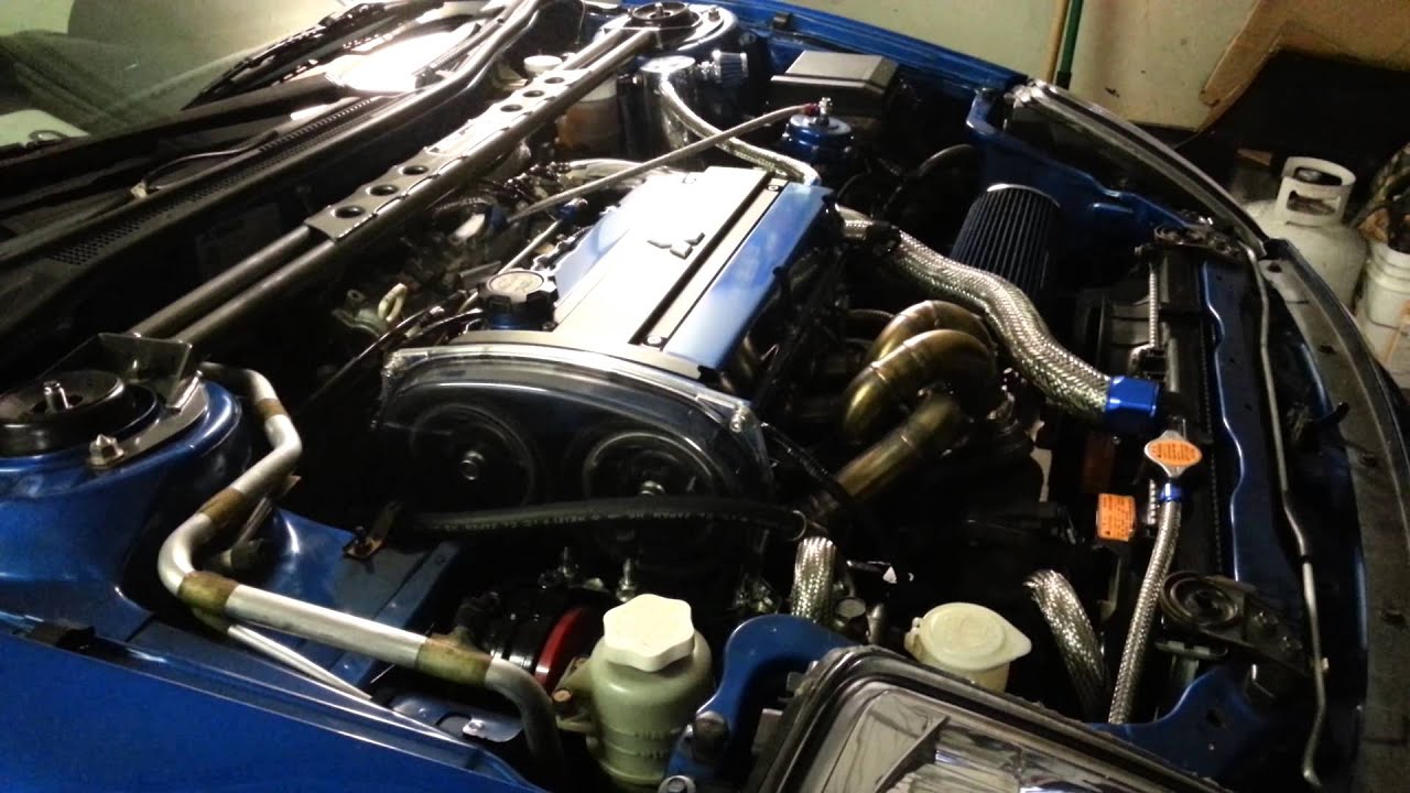 2.4l Built 4g63 Start Up in 3g Eclipse - YouTube