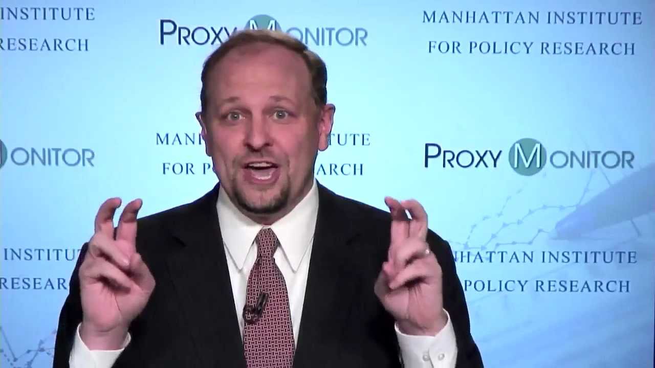 Jim Copland explains the importance of corporate governance issues ...