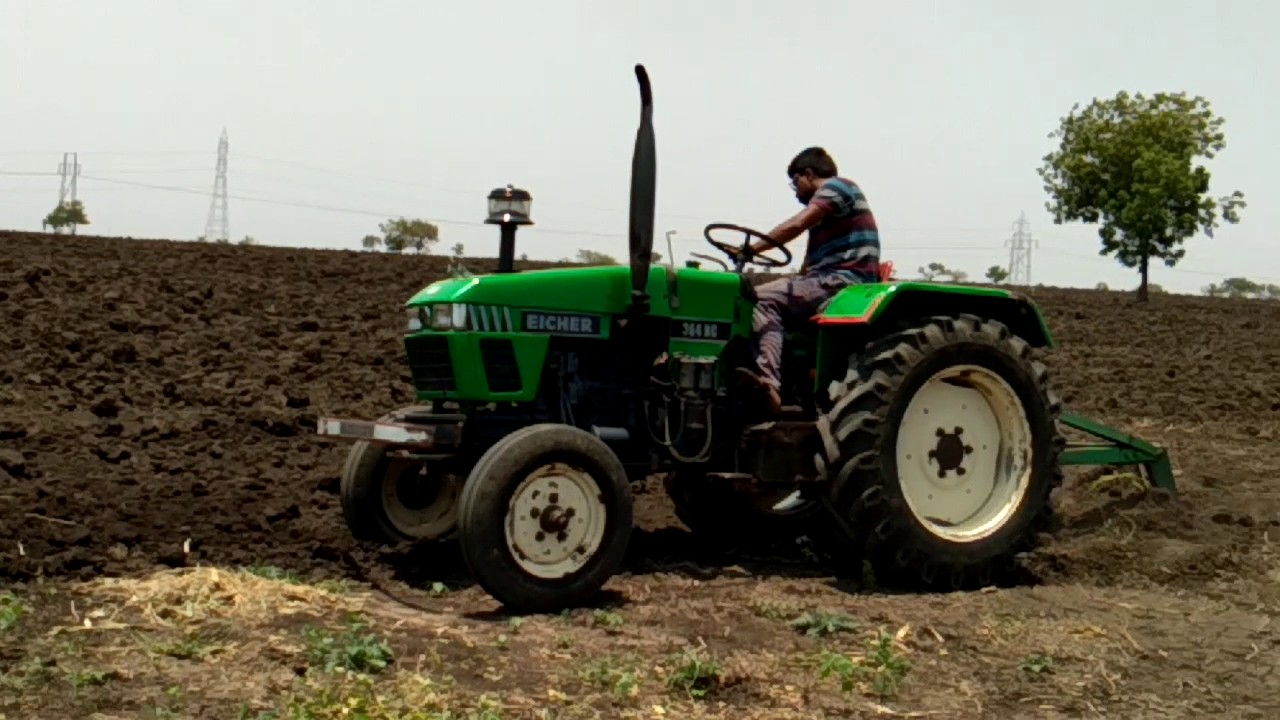 Eicher 364NC plugging 39hp tractor - YouTube