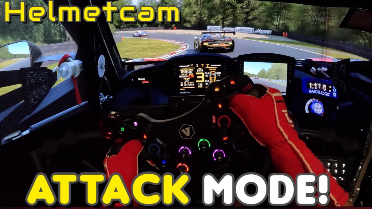Helmet Cam GT3 Racing - ATTACK MODE in Brands Hatch! - YouTube