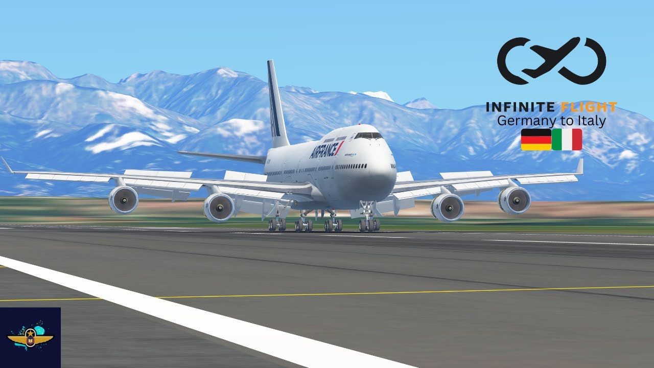 Infinite Flight: Germany To Italy | Air France | B-747-400 - YouTube