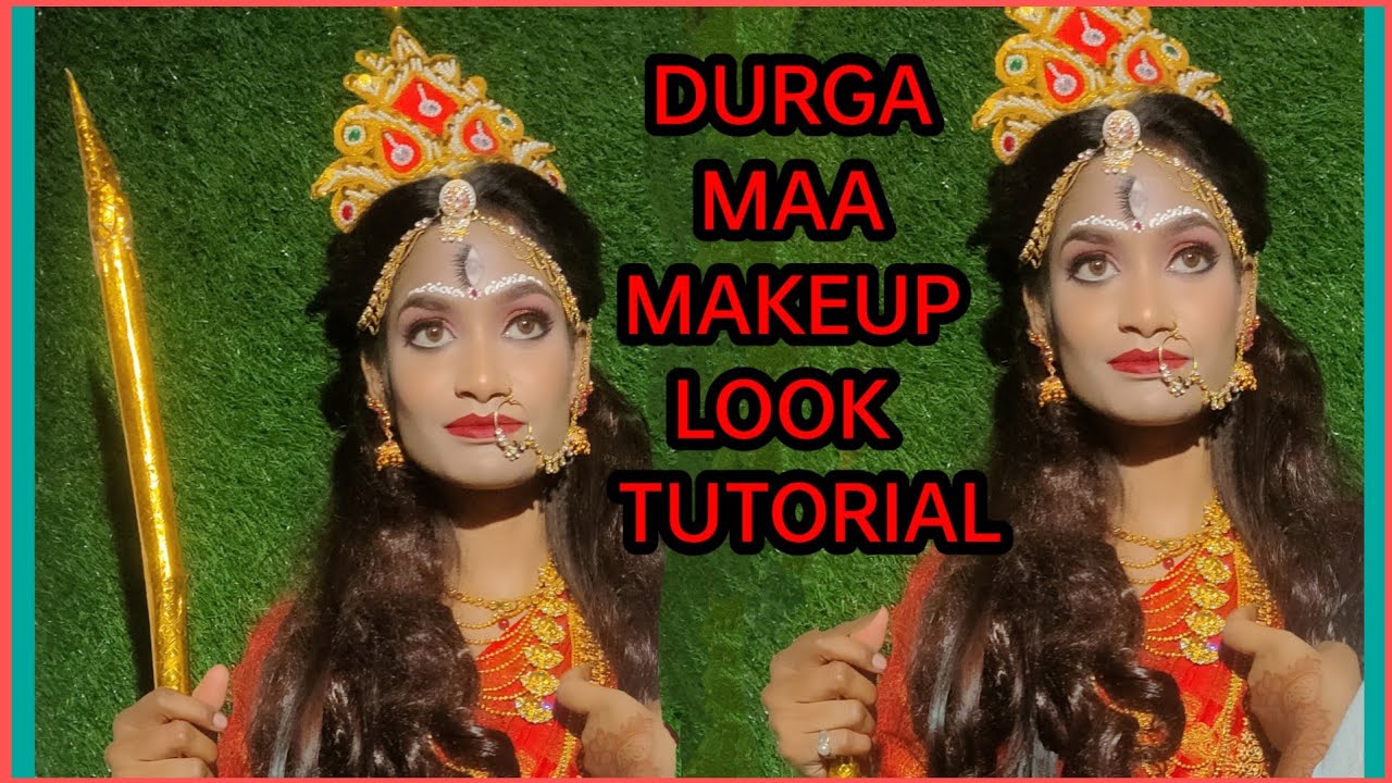 DURGA MAA MAKEUP LOOK TUTORIAL // Trisha Beauty Zone - YouTube