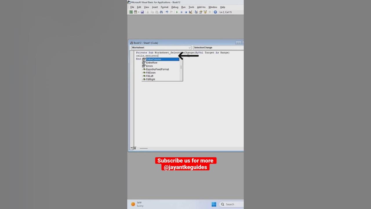 How To Use Vba To Automatically Autofit Data In Ms Excel Excel Exceltips Jayantkeguides Youtube