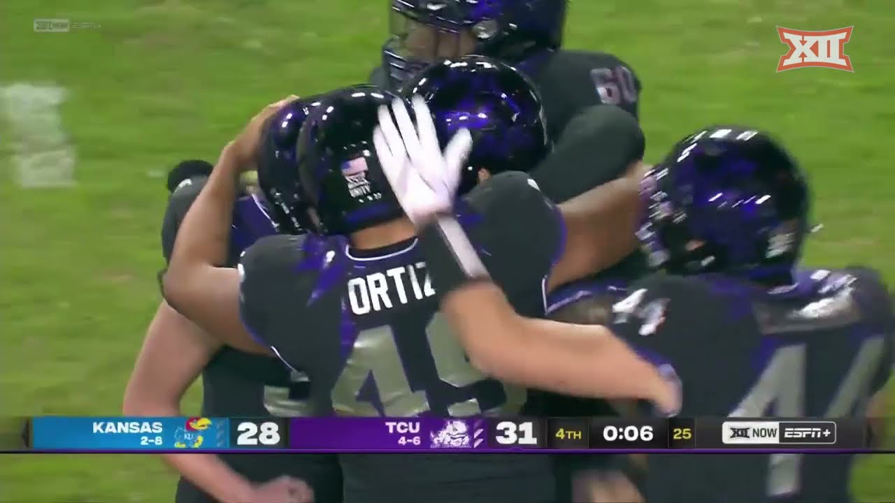 Kansas vs TCU Football Highlights - YouTube