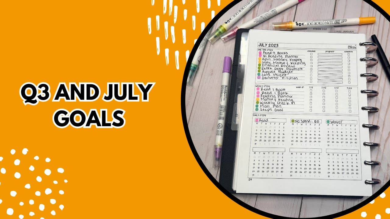 Goal Update | Annual, 3rd Quarter, and July Goals | @PlanwithLaken Goal ...