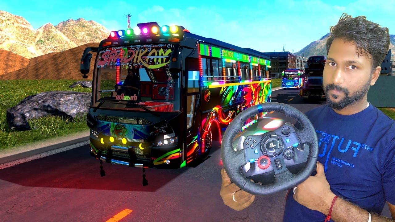 Spadikam bus driving ETS 2 g29 steering gameplay Tamil live - YouTube