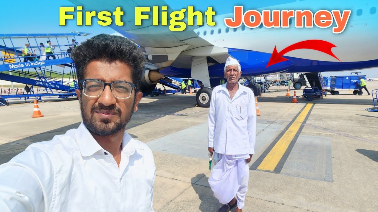 First time flight journey with Grandfather 😍 first time flight journey ...