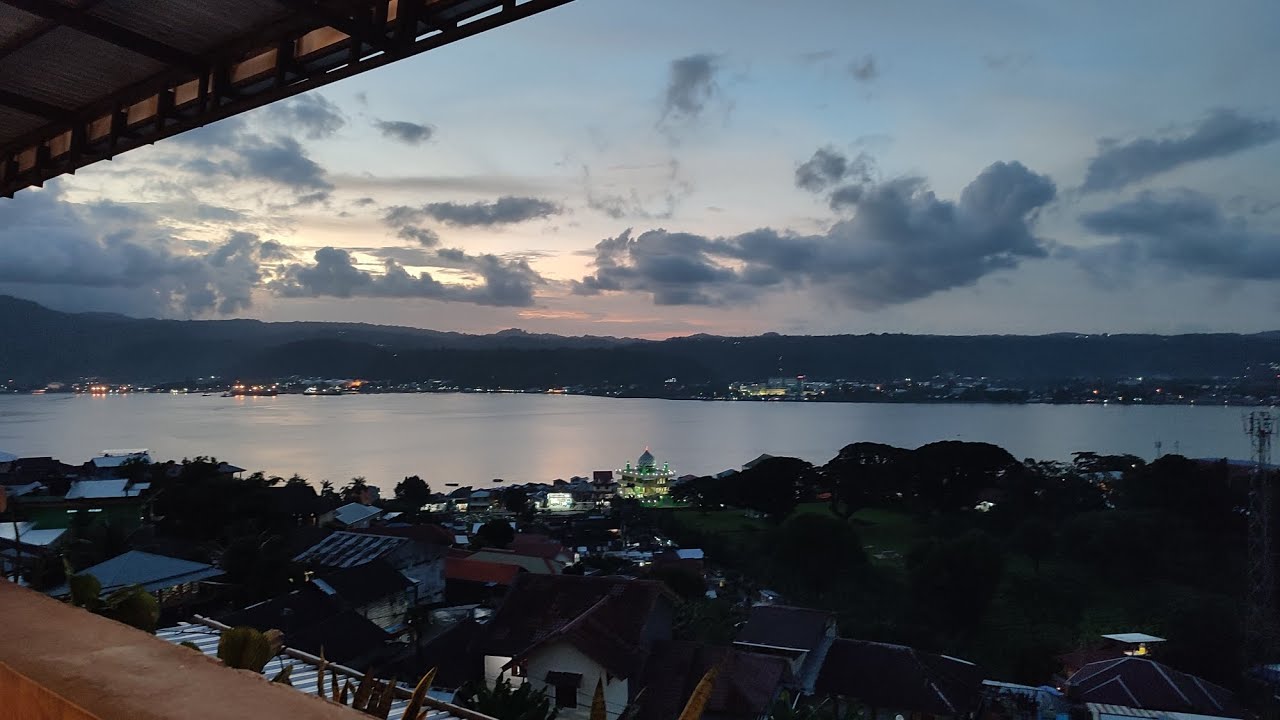 infinity cafe Ambon Maluku with beautiful view of Teluk Ambon bay - YouTube