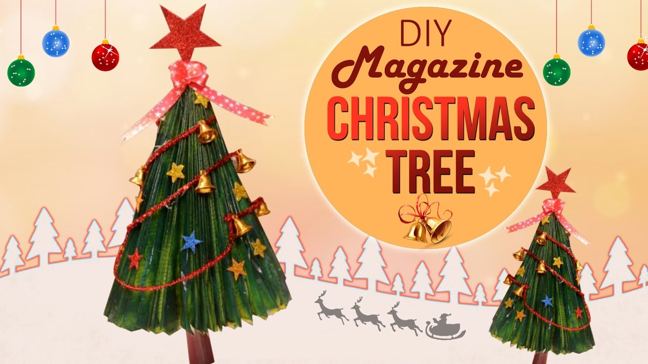 DIY Magazine Christmas Tree | Easy To Make X'mas Tree From Magazine ...