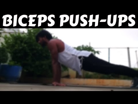 How to do push-up to target your biceps more || Fitness Videos #fitness ...