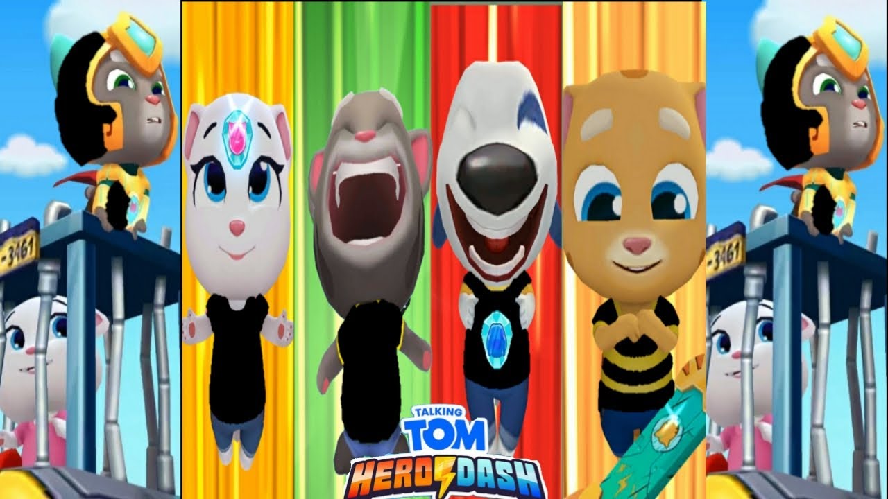 TALKING TOM HERO DASH -- BLACK GOLD FLASH TOM UNLOCK ALL HERO CHRACTER ...