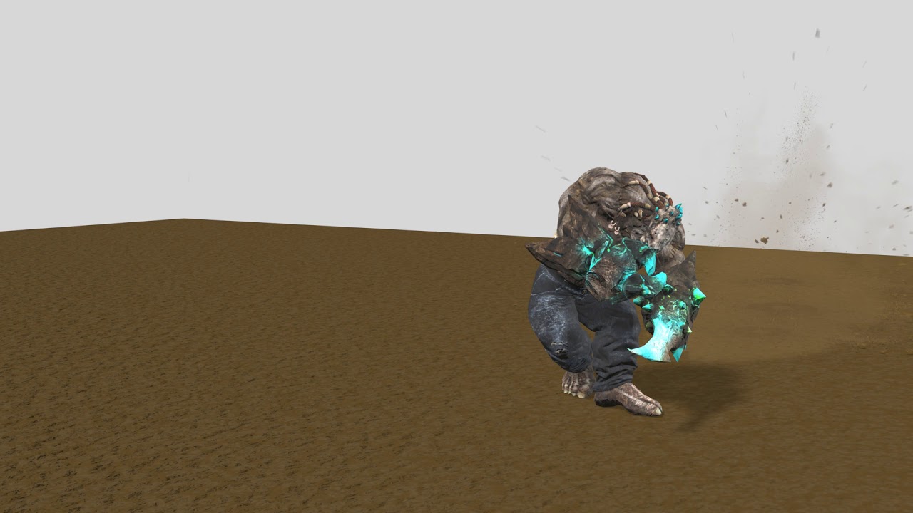 sand explosion (houdini / mantra/ pyro / smoke / particle / rigid body ...