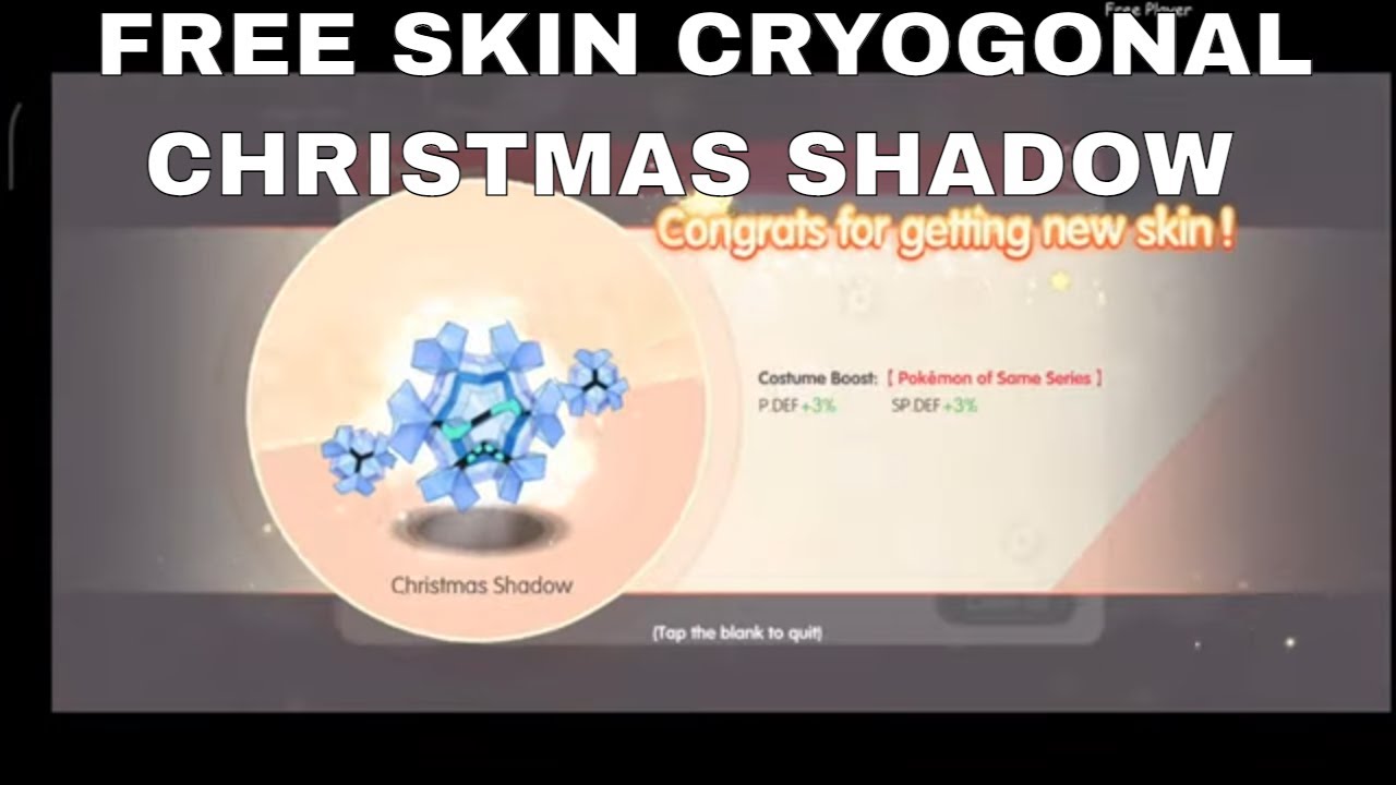 FREE SKIN CRYOGONAL - CHRISTMAS SHADOW POCKET INCOMING - YouTube