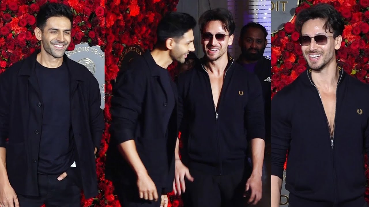 Tiger Shroff Meet Kartik Aaryan At Anand Pandit's 60th Birthday Party ...