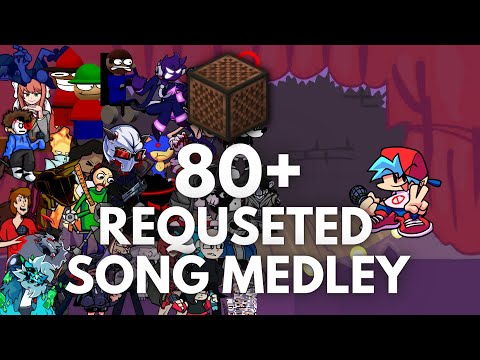 80+ Requested FNF Song Minecraft Note Block Medley! | Triple Trouble and Many More!