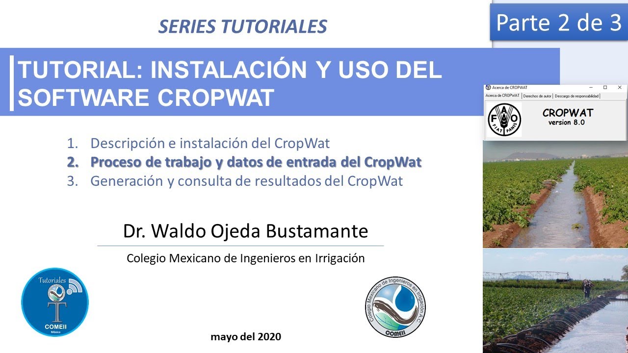 CropWat 2/3. Tutorial con el proceso de trabajo y datos de entrada del CropWat. - YouTube