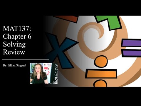 MAT137: Solving (chapter 6 review) - YouTube