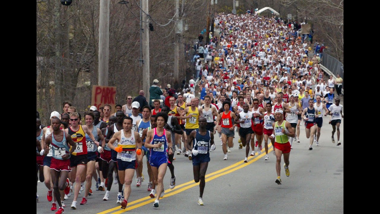 LIVE: Athletes cross the Boston Marathon start line! - YouTube