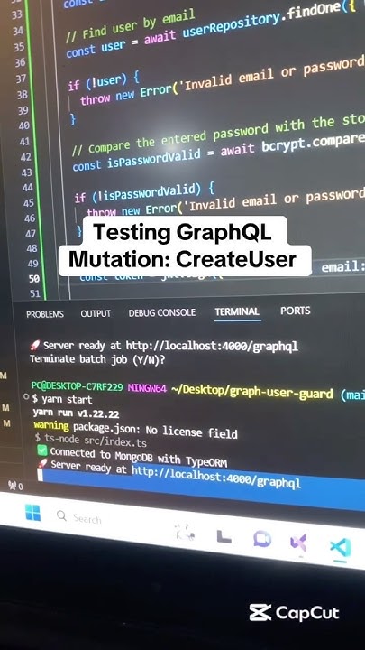 Testing the GraphQL CreateUser Mutation - YouTube