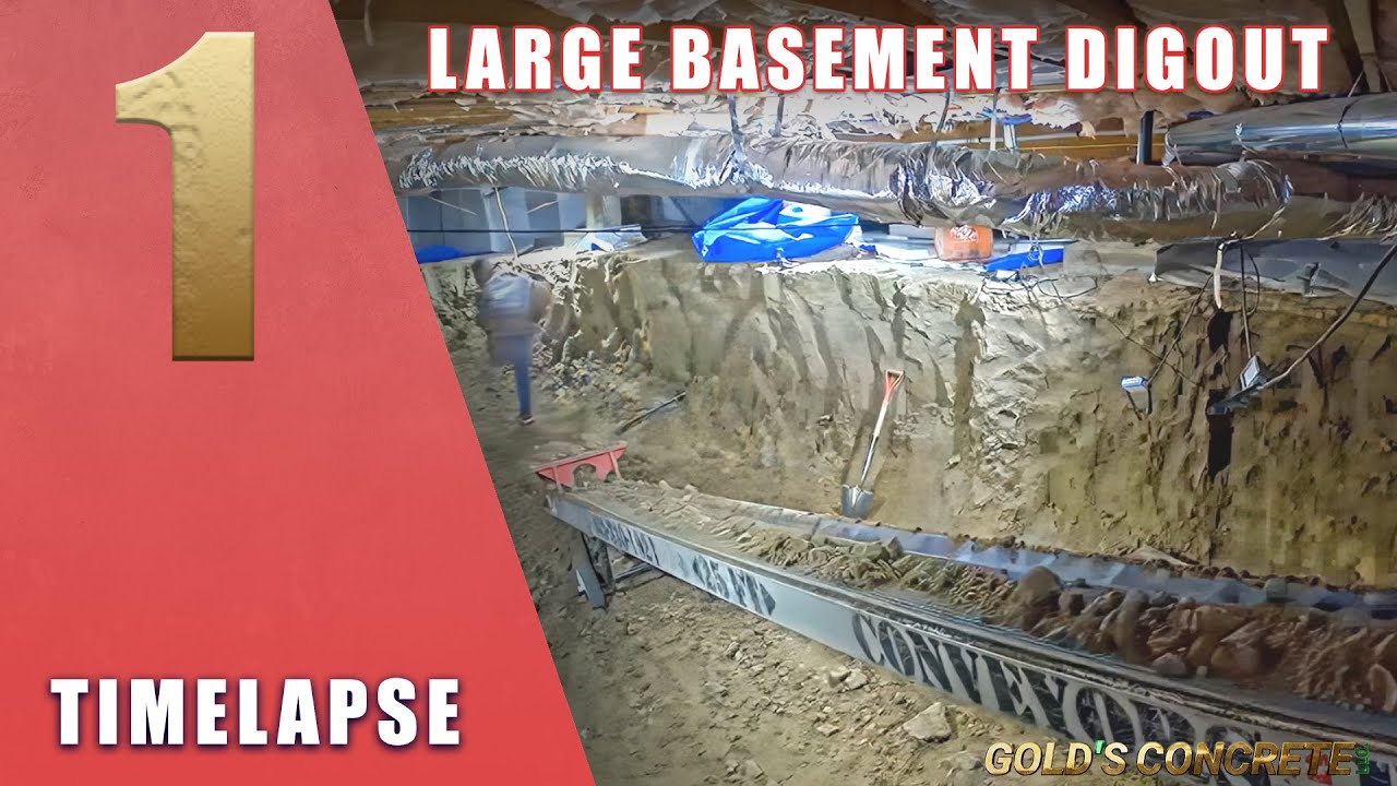 Large Residential Basement Digout - Time-lapse - YouTube