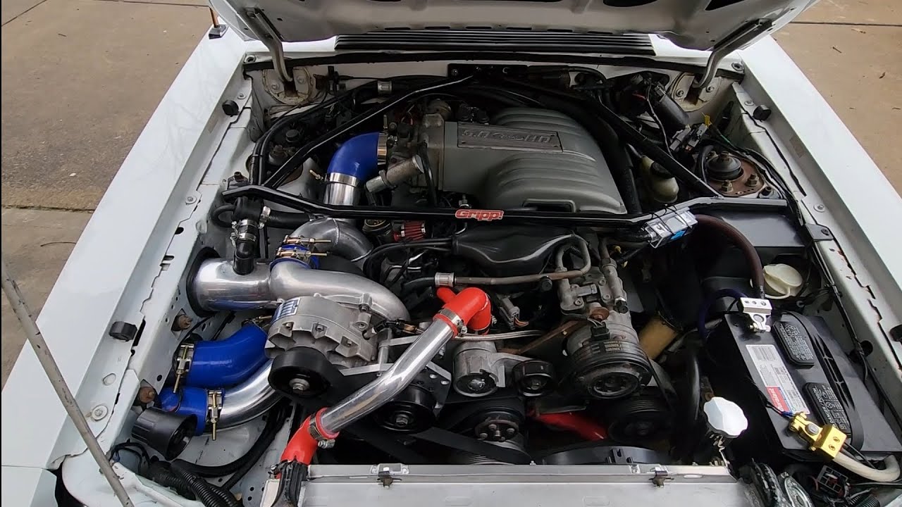 cxracing intercooler installed vortech supercharged foxbody mustang ...