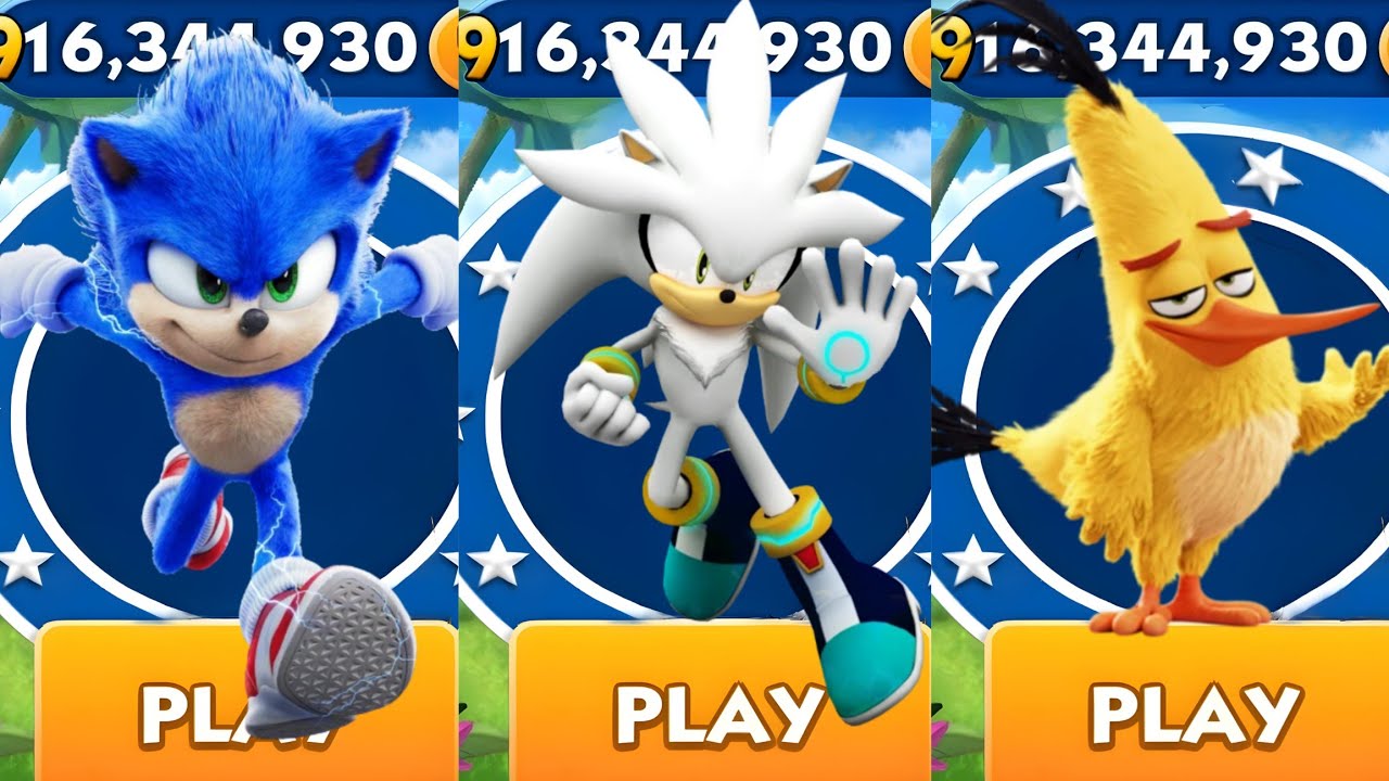Sonic Dash - Sonic vs Silver vs Tails - All Characters Unlocked ...