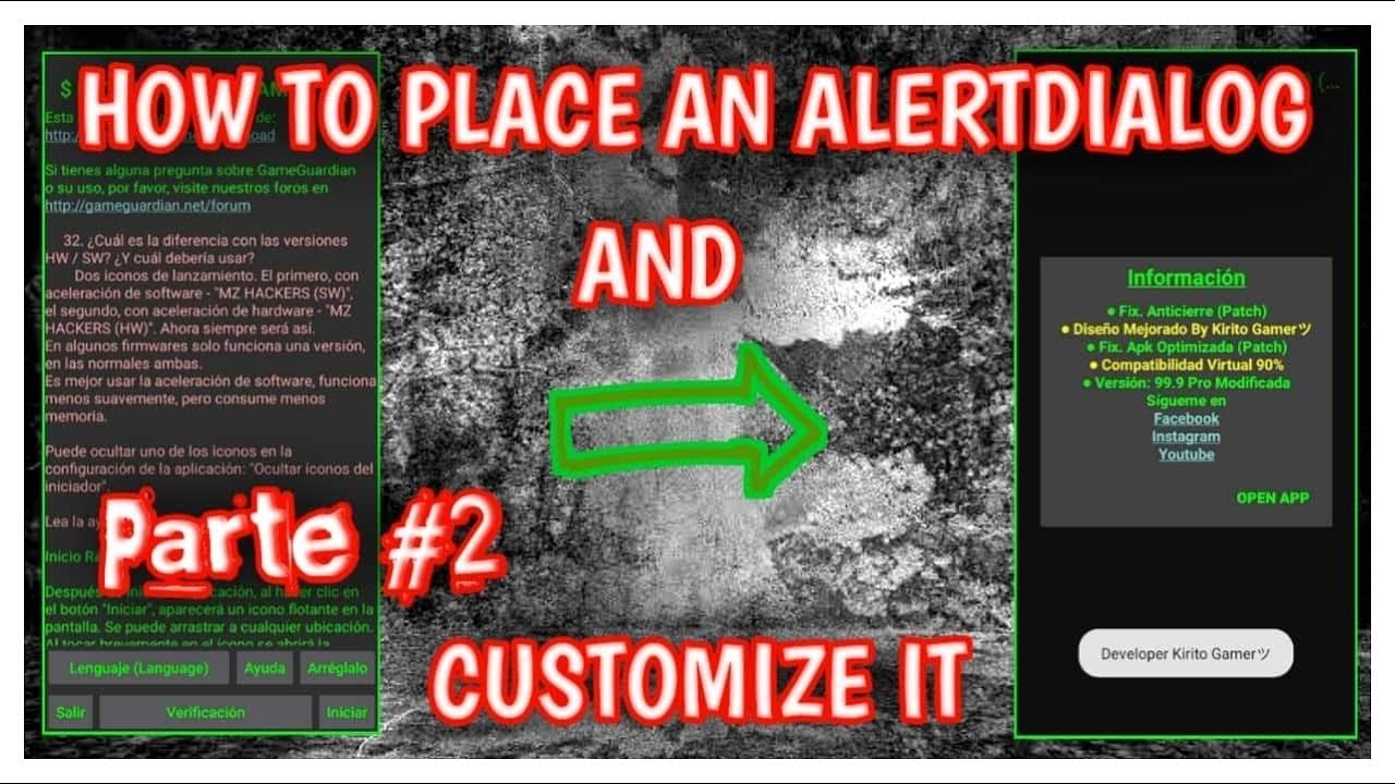 #2 HOW TO MOD GAMEGUARDIAN - COMO COLOCAR UN ALERTDIALOG Y ...
