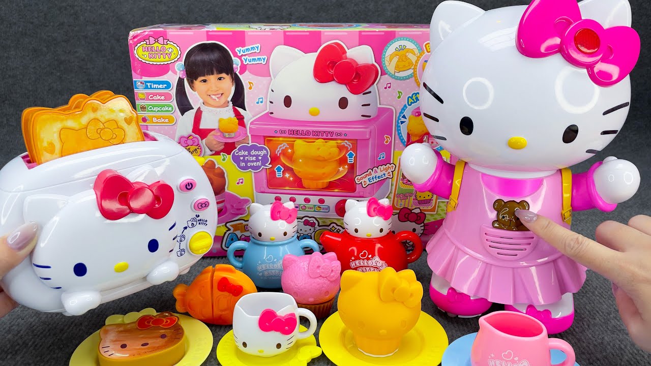 Satisfying with Unboxing Hello Kitty Kitchen Playset Toy Set Review ...