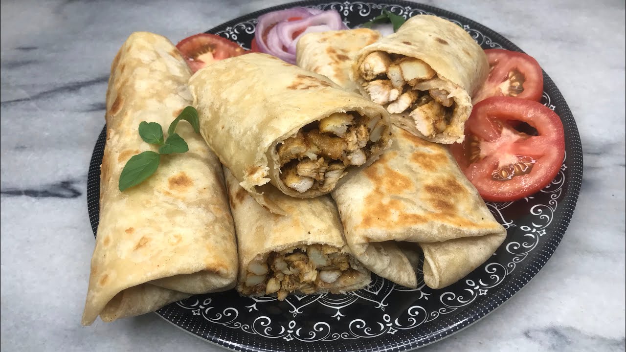 Peri peri Chicken wrap recipe by Noor’s Kitchen - YouTube