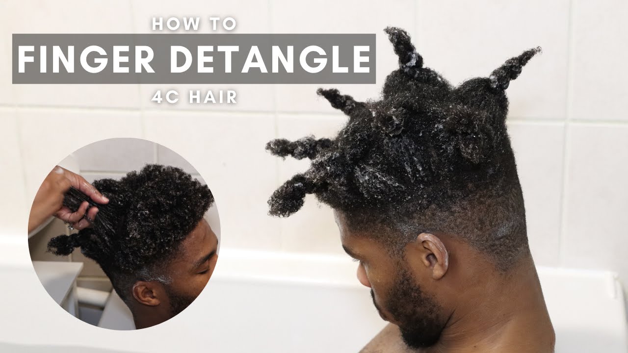 How to Finger Detangle Natural Hair | 4c Hair - YouTube