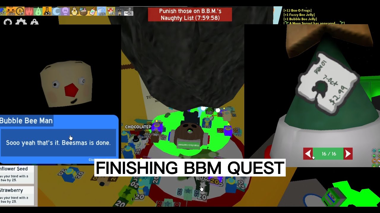 finishing BBM quest | bee swarm simulator - YouTube