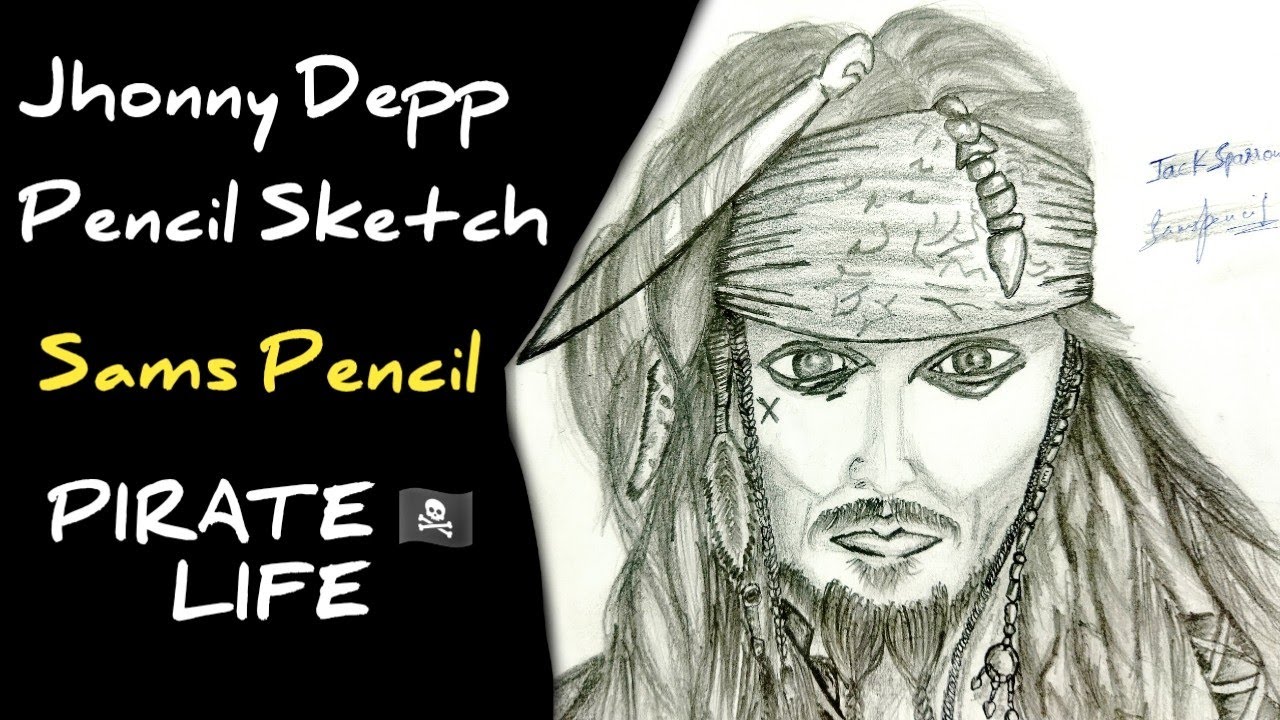 The Jack Sparrow Full Pencil Sketch | How to Draw Jack Sparow | Pirates ...