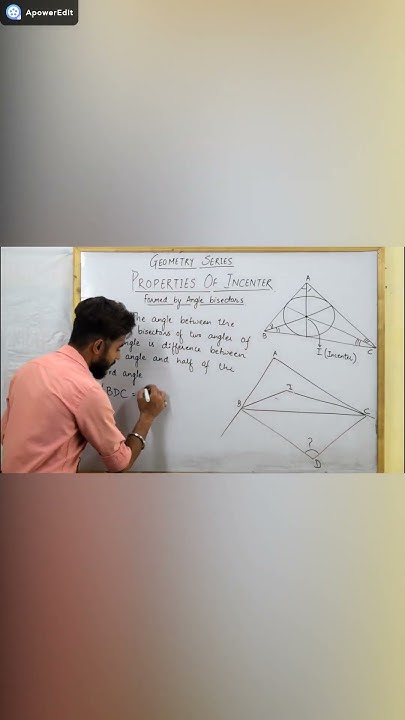 Properties of Incenter of a triangle | Geometry concepts - YouTube