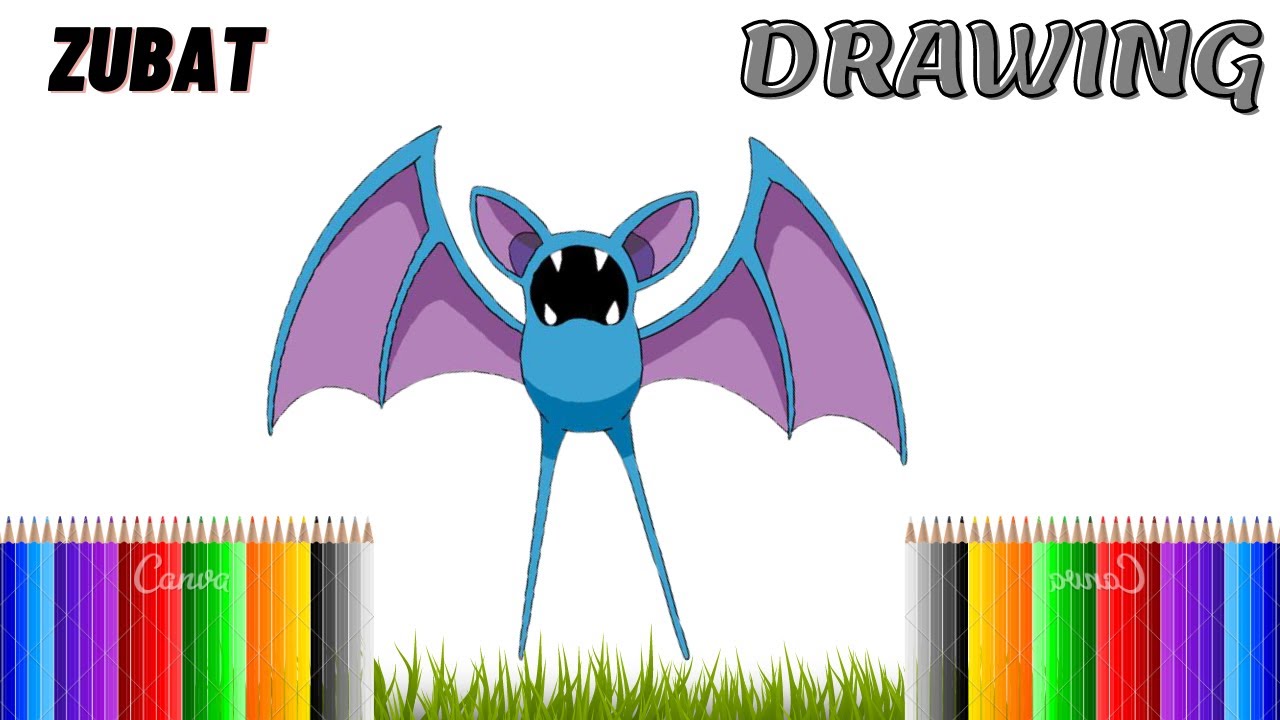 How to Draw Pokemon | Zubat | Step by Step - YouTube