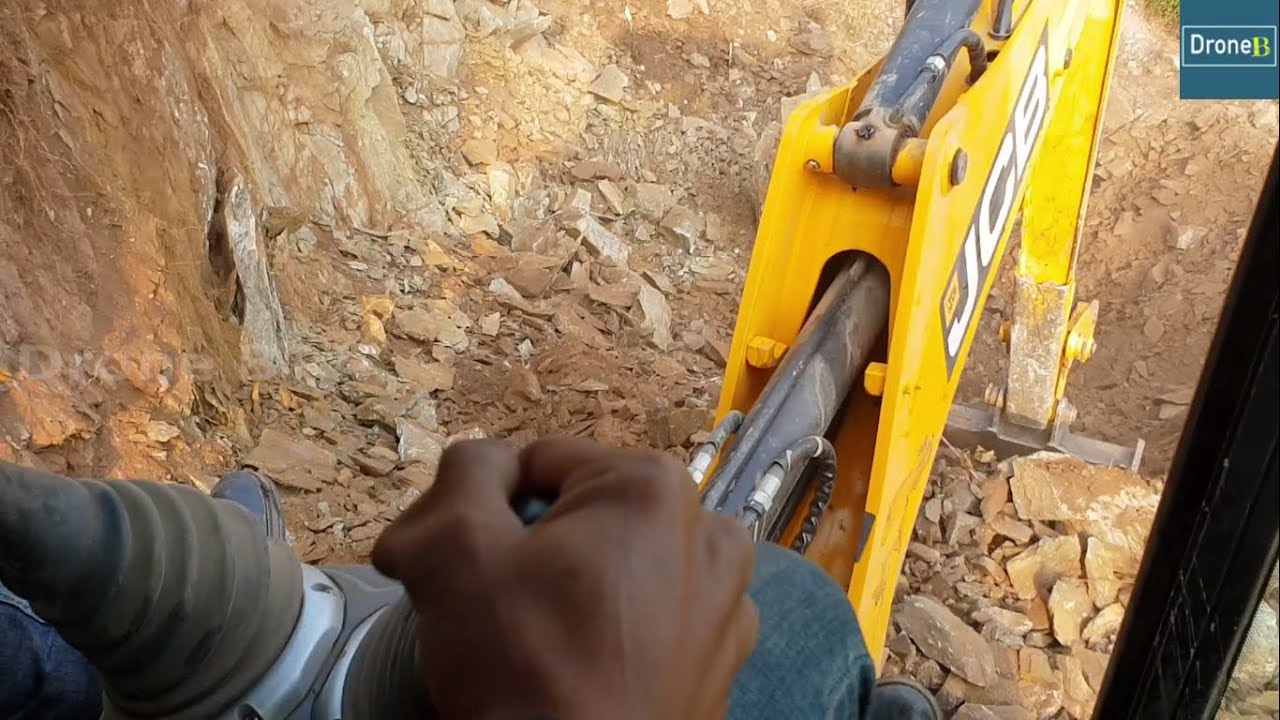 Backhoe Cabin Work View-Hilly Road Turning Completed-Backhoe Video ...