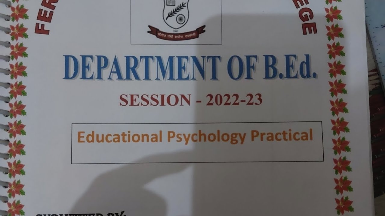 B.Ed Psychological Practical Files📚📙📚//Memorization By Paired ...