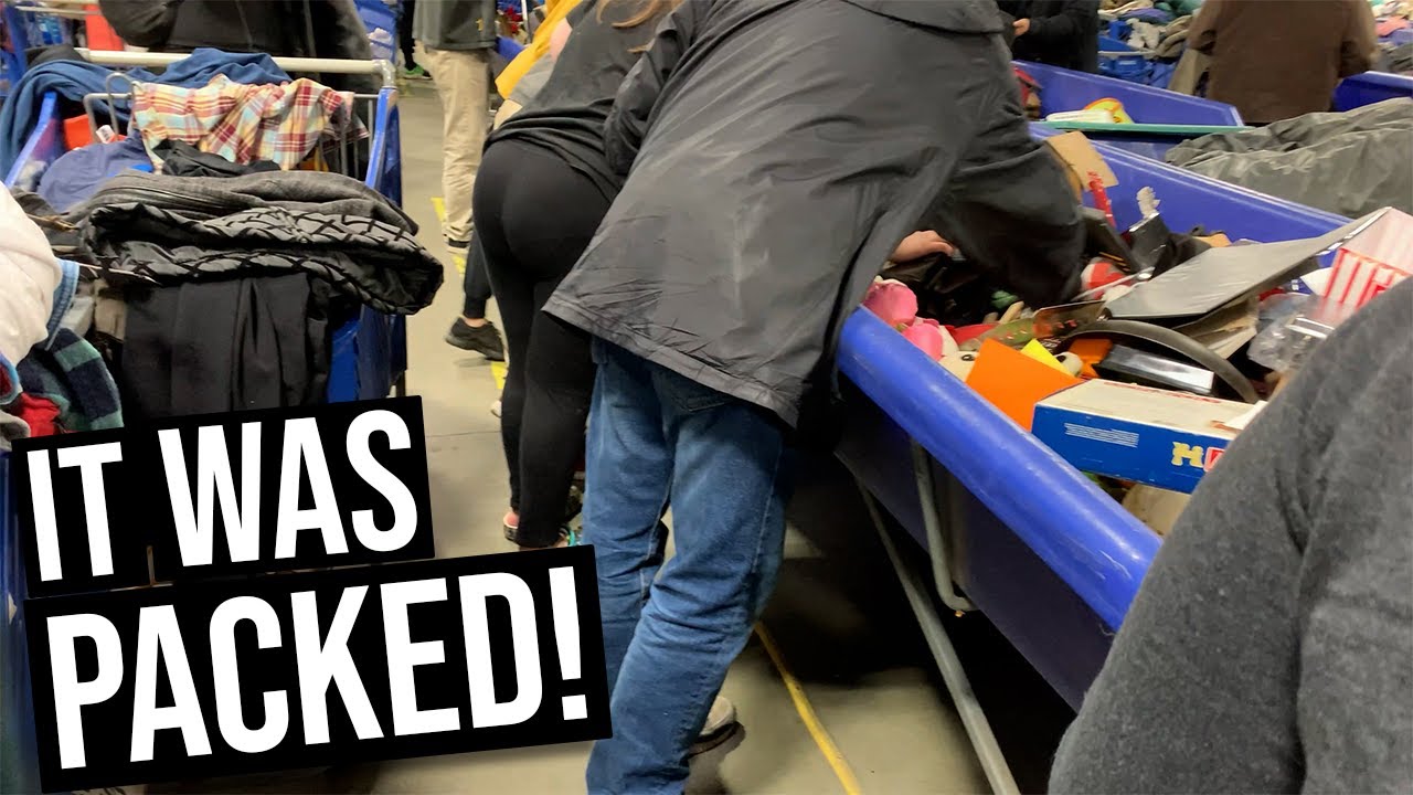 YOU HAVE TO FIGHT TO GET TO THE NEW BINS! Thrifting for Resale at The ...