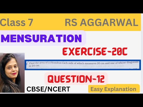 MENSURATION - Class 7 Maths - Chapter 20 - Exercise 20C - Question 12 ...