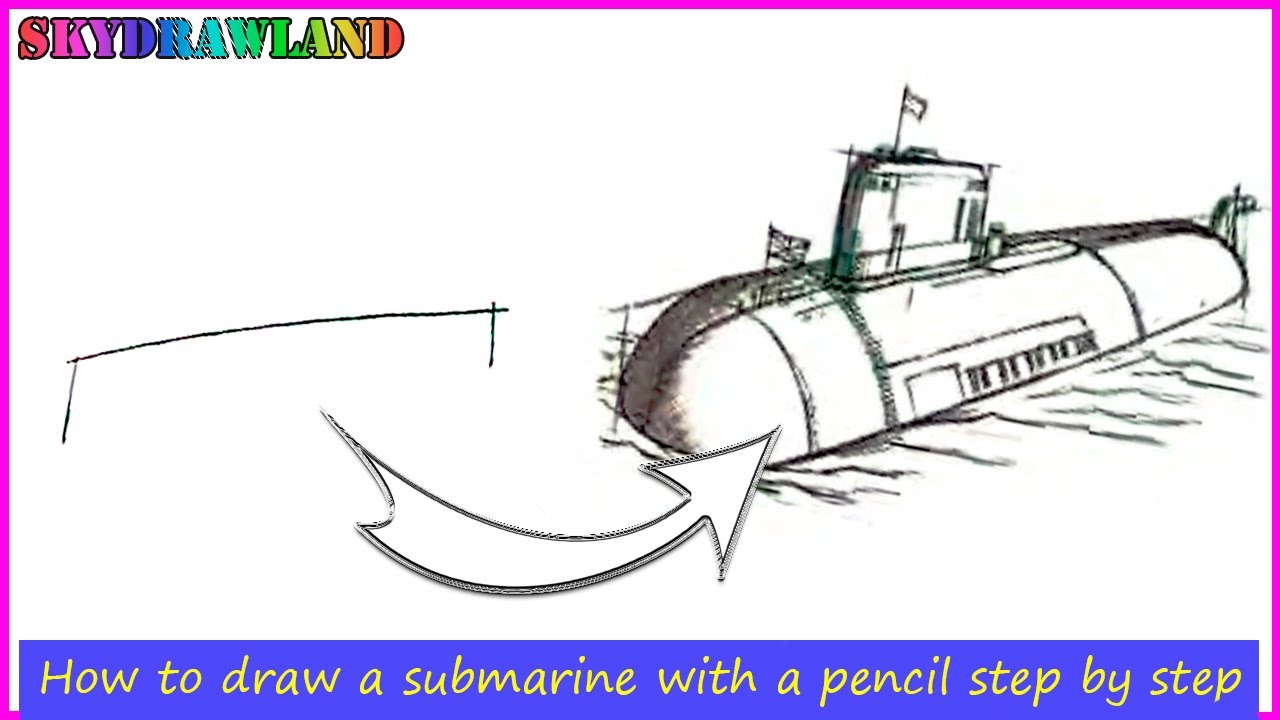 How to draw a Submarine? - YouTube
