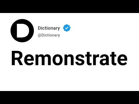 Remonstrate Meaning In English - YouTube