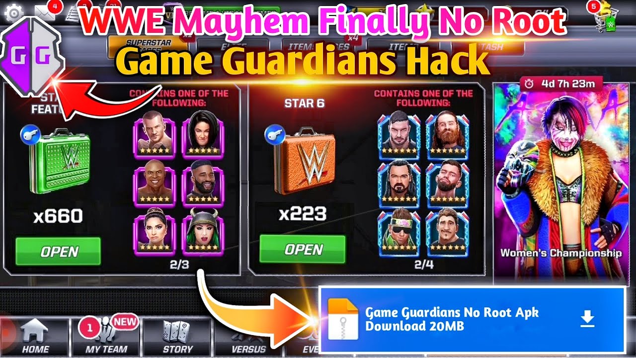 WWE Mayhem Hack in Game Guardians | WWE Mayhem Unlimited 6 Star ...