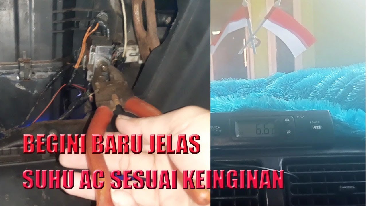 cara setting thermostat ac mobil part2 - YouTube