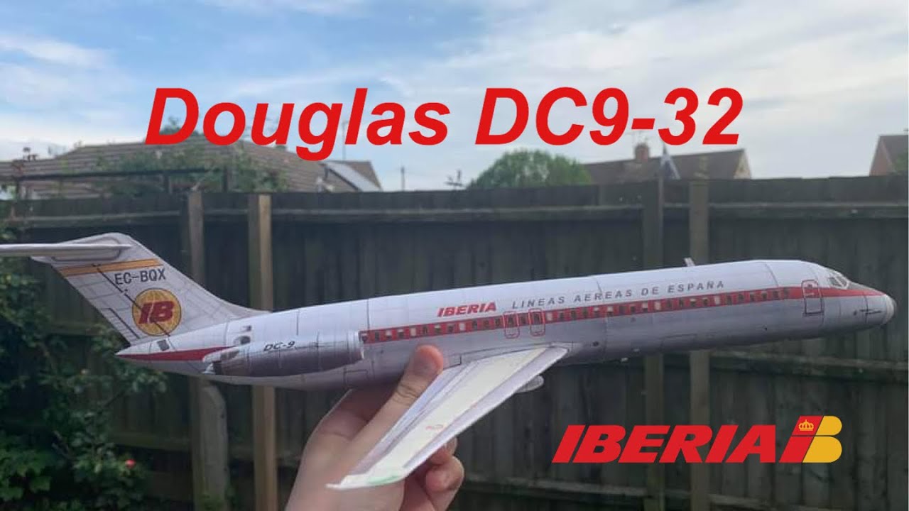 Papercraft DC9 Iberia - YouTube