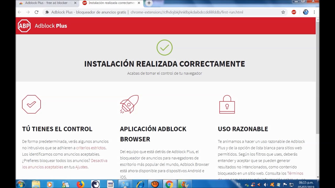COMO BORRAR y BLOQUEAR PUBLICIDAD ANUNCIOS Y BANNERS ABP AD BLOCK PLUS ...