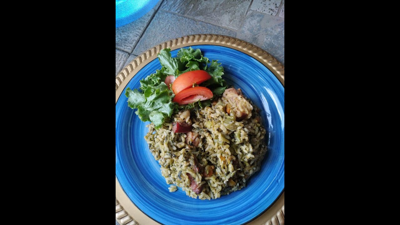 How to cook Bhaji Rice (Trinidad and Tobago) - YouTube