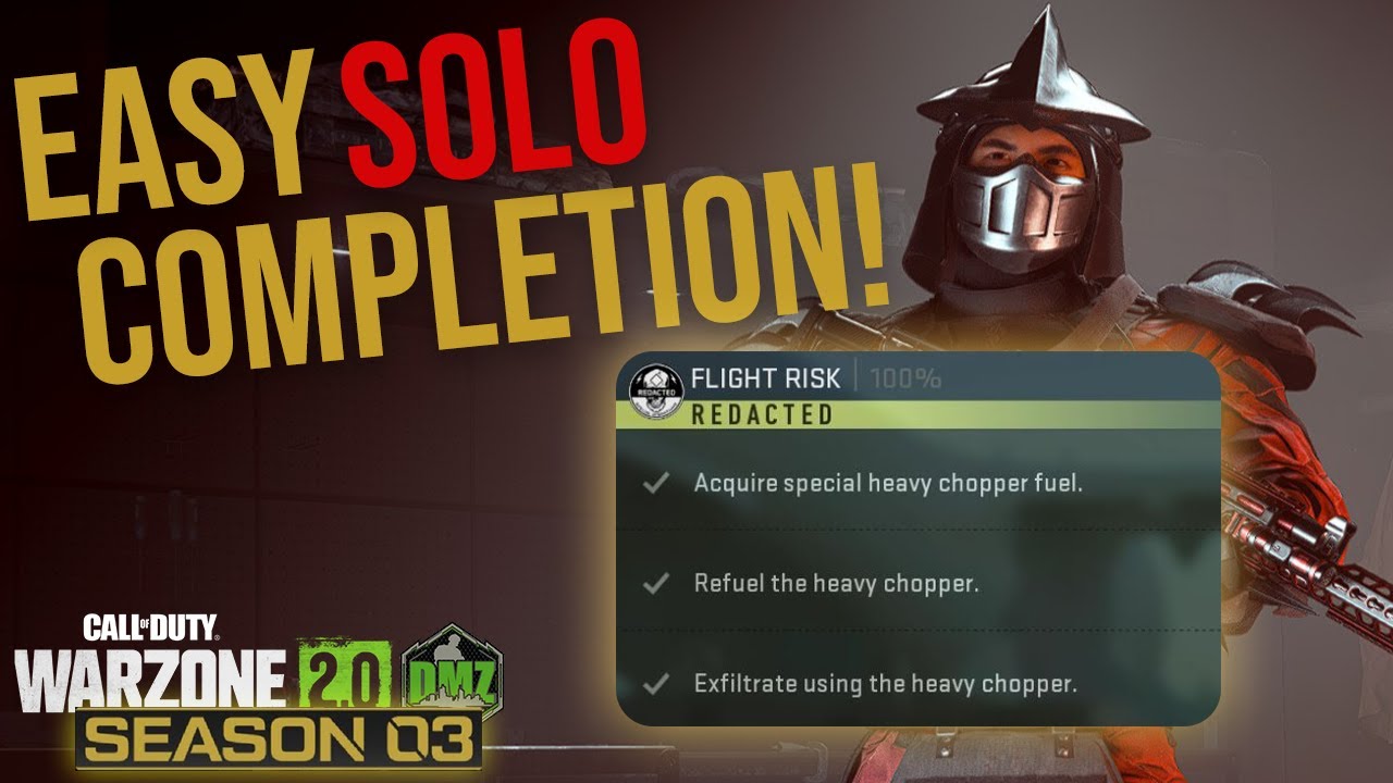 EASY Solo Flight Risk Mission Completion for Redacted | Call of Duty ...