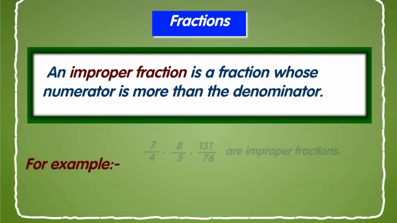 Classification of Fraction - YouTube