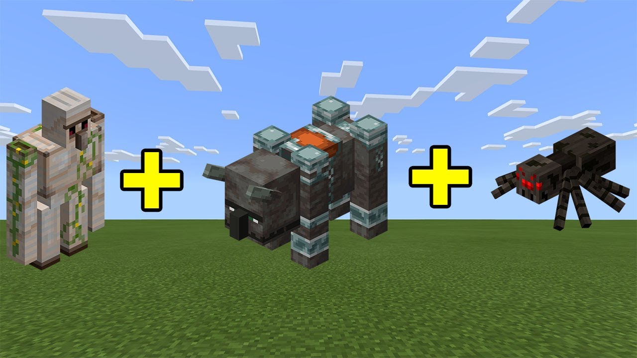 I Combined an Iron Golem, a Ravager and a Spider in Minecraft - YouTube