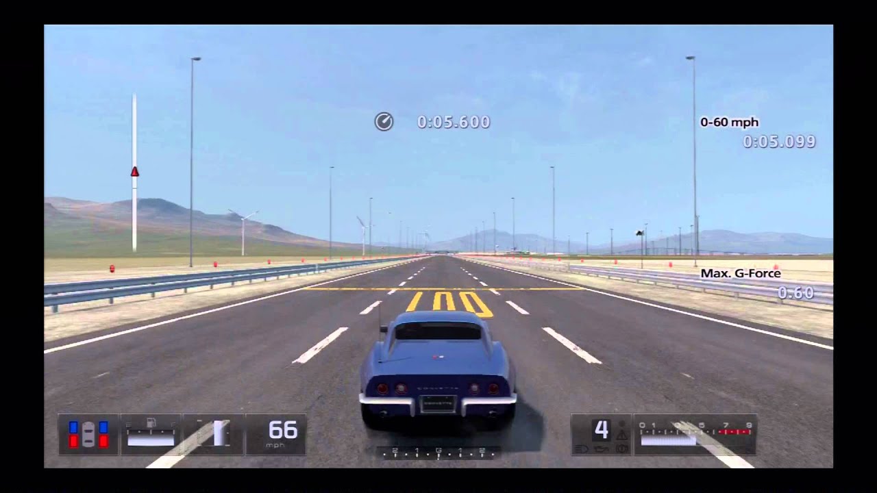 Gran Turismo 5 Max G-Force Test Chevy Corvette Stingray L46 350 (C3 ...